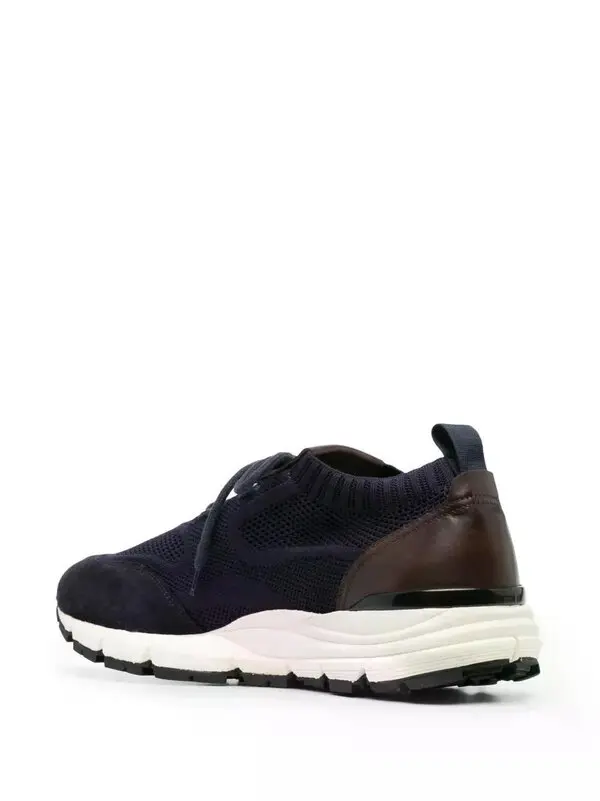 SCAROSSO Knitted-upper Suede Sneakers