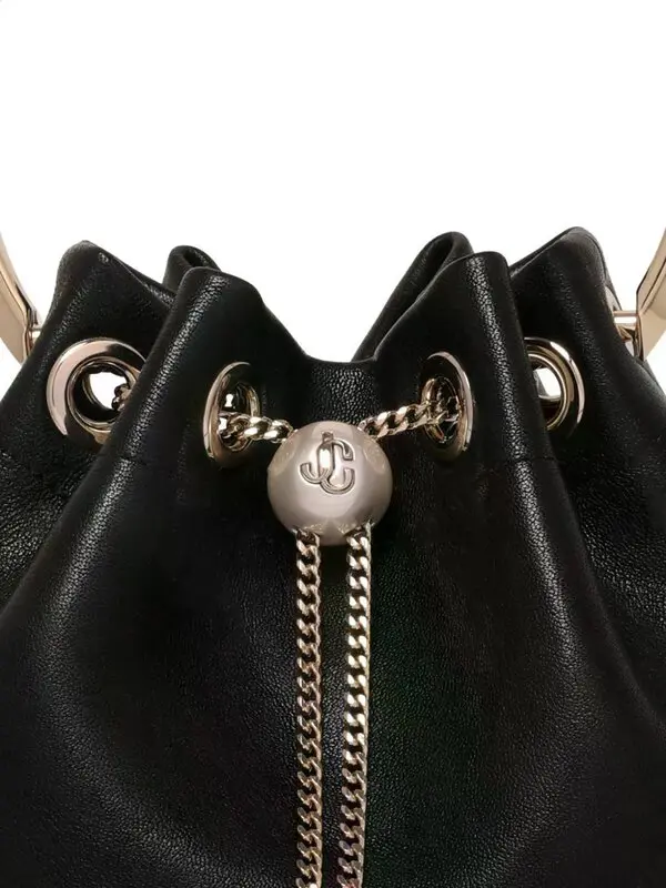 JIMMY CHOO Bon Bon Mini Bag With Metal Bracelet Handle - Black