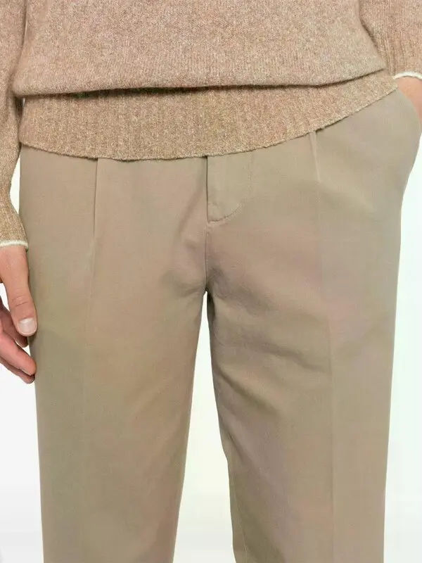 Brunello Cucinelli Pressed-crease Trousers - Brown