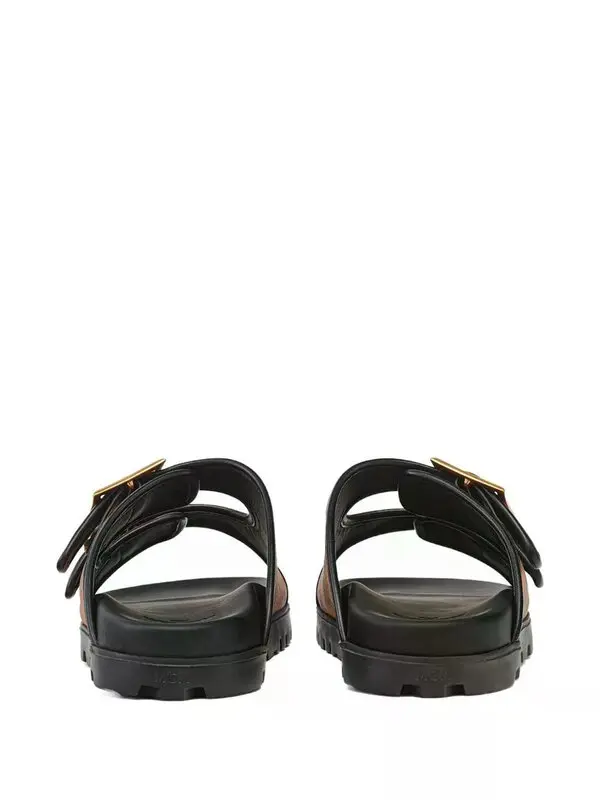 Mcm Visetos Canvas Sandals
