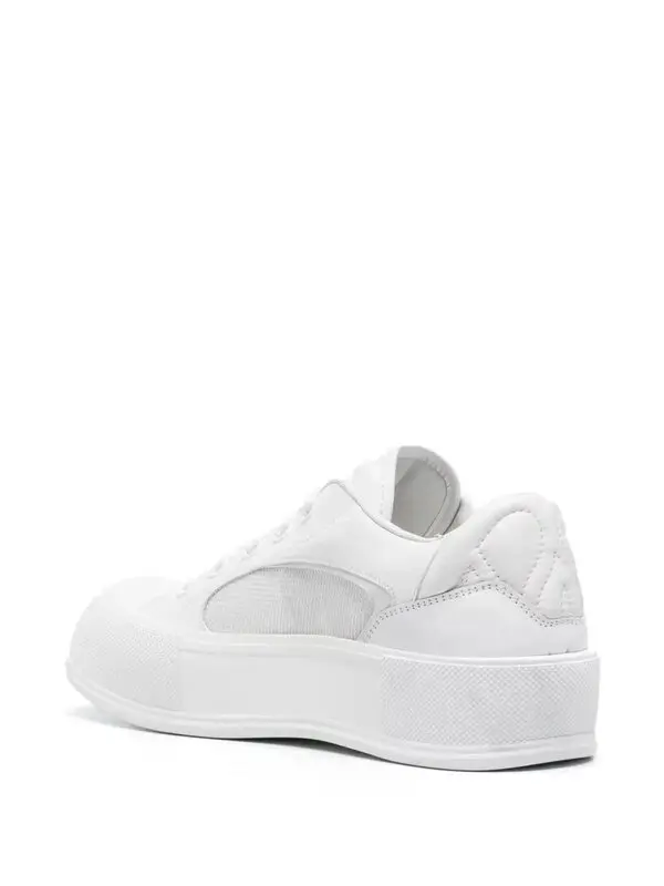 Alexander McQueen Embossed-logo Leather Sneakers