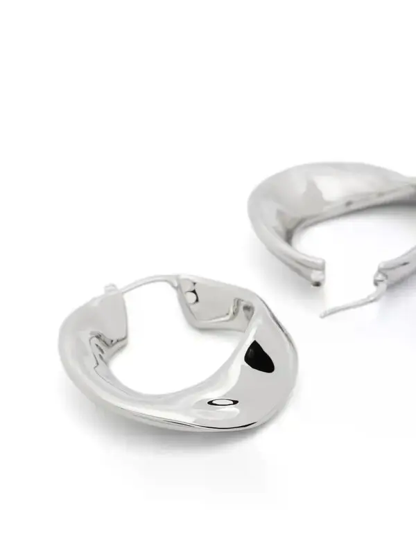 JIL SANDER Sculpted Hoop Earrings