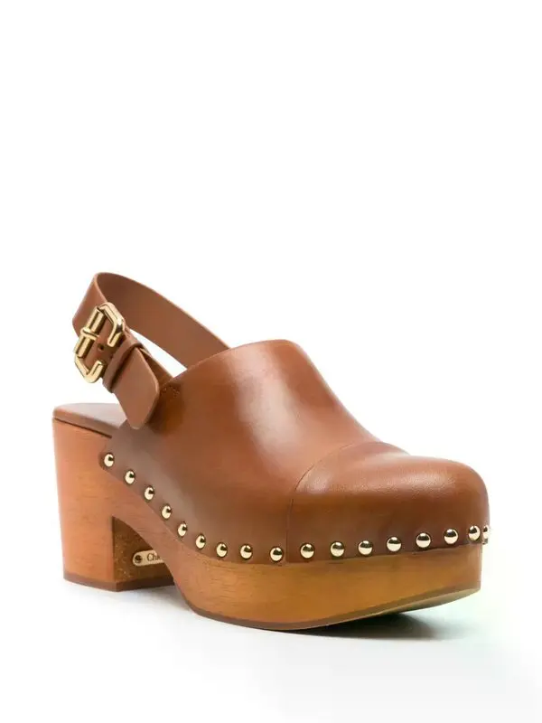 Chloé Jeanette Clogs - Brown