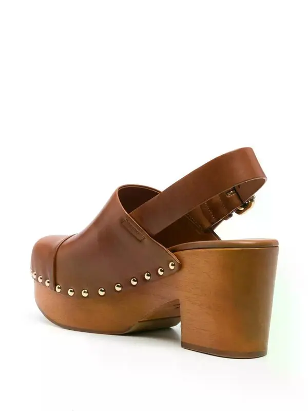 Chloé Jeanette Clogs - Brown