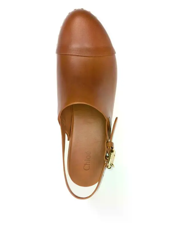 Chloé Jeanette Clogs - Brown