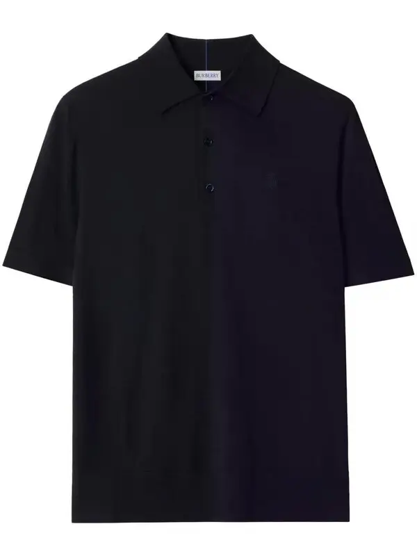 Burberry Wool Polo Shirt - Blue