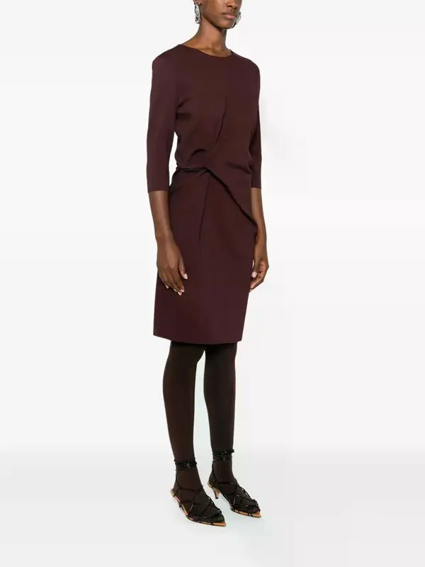 LANVIN Twist-detail Midi Dress