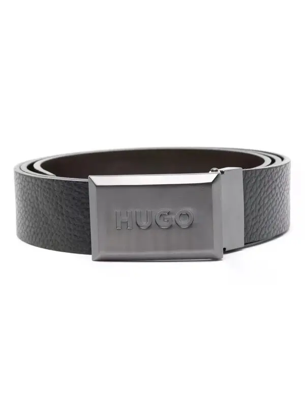Hugo Logo-buckle Belt - Black