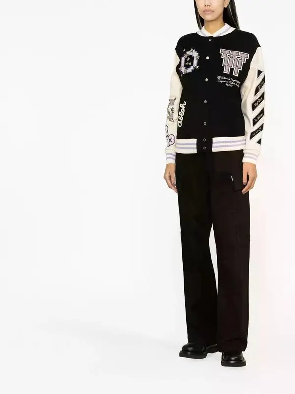 Off-White Bling Patches Varsity Jacket