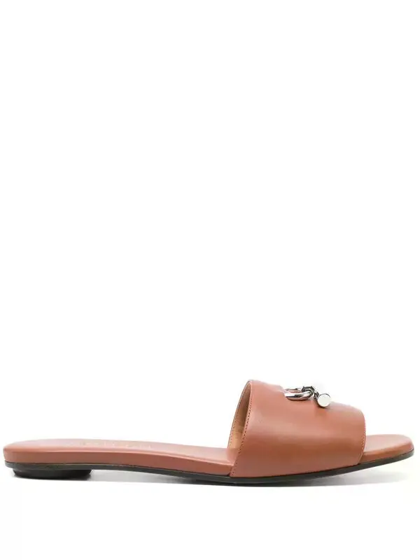 Alexander McQueen T-bar Slides - Brown