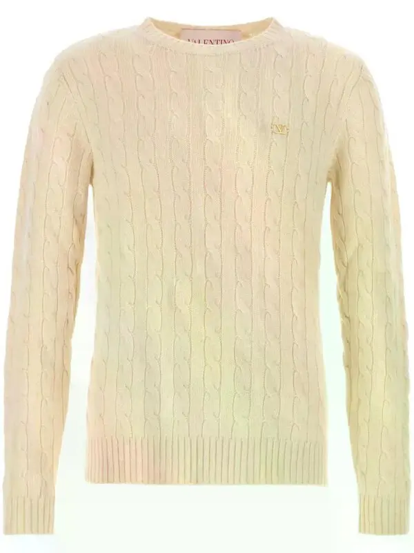 Valentino Garavani Cable-knit Cashmere Sweater