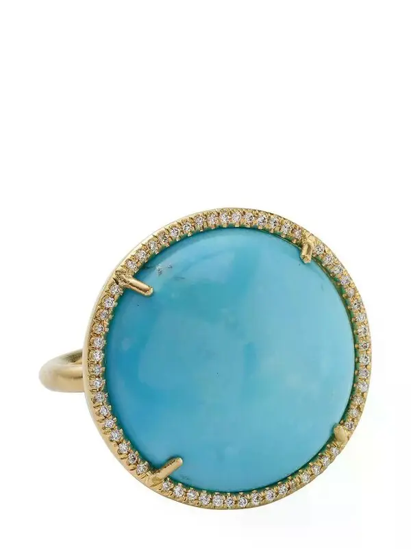Irene Neuwirth 18kt Yellow Turquoise And Diamond Ring - Gold