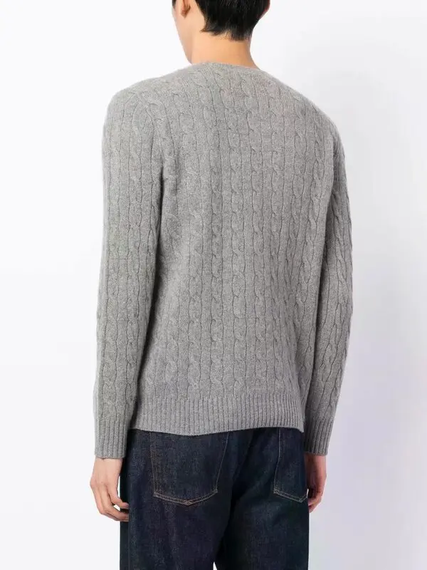 Polo Ralph Lauren Cable Knit Wool-cashmere Sweater - Grey