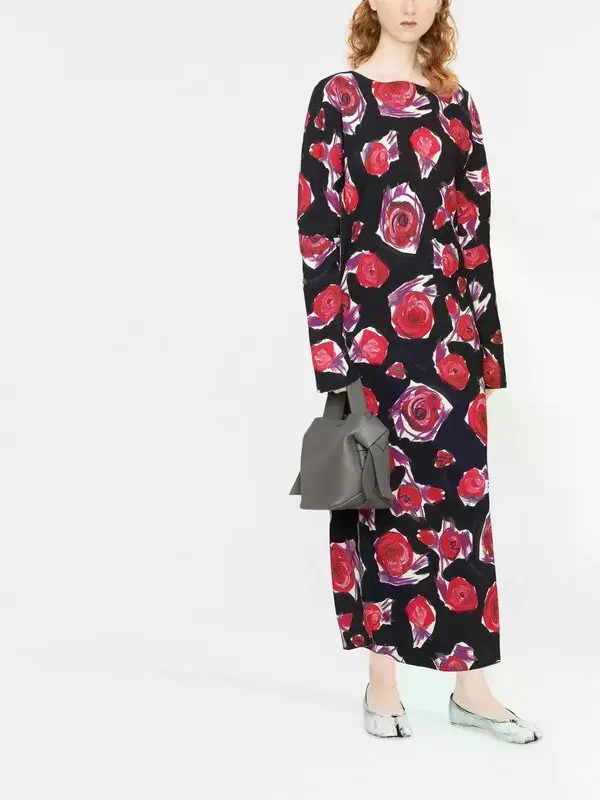 Marni Rose Print Long Dress