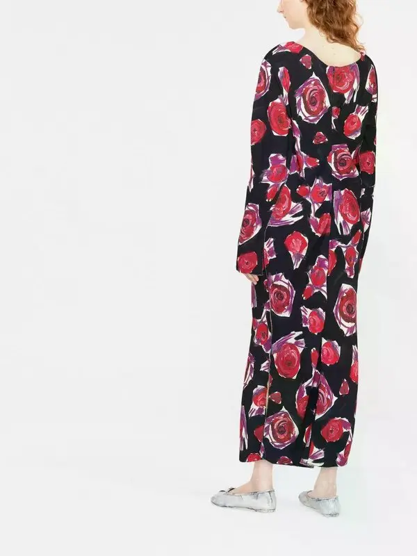 Marni Rose Print Long Dress