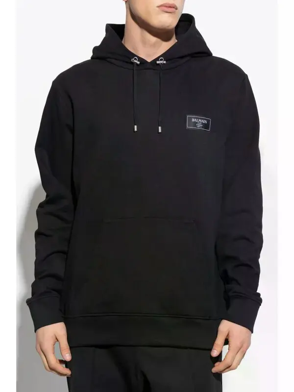 Balmain Logo-patch Hoodie