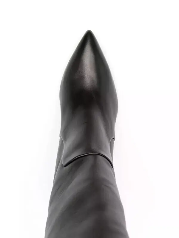Paris Texas Anja 70mm Leather Boots - Black