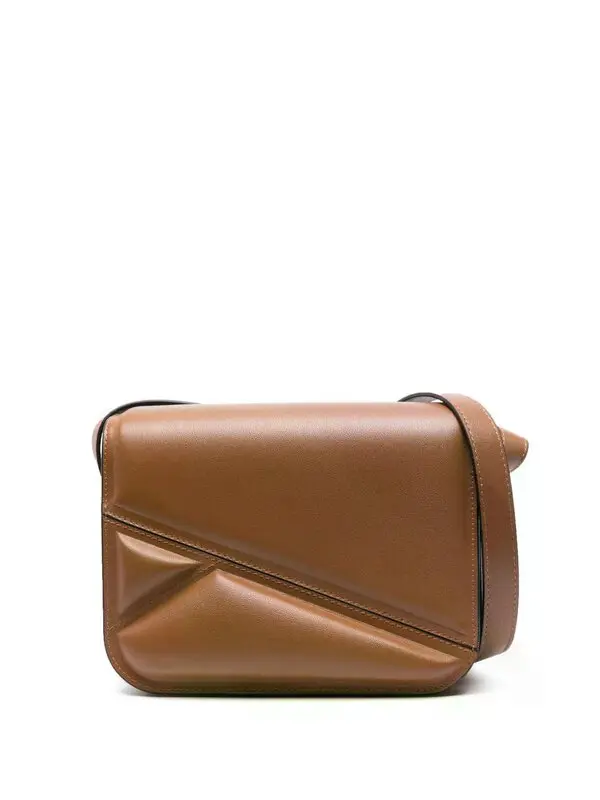 WANDLER Oscar Trunk Leather Crossbody Bag - Brown