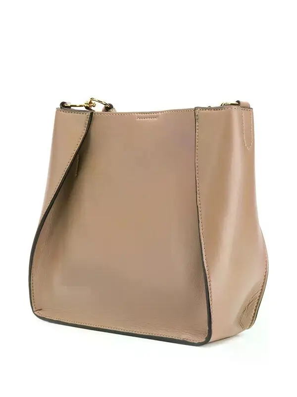 Stella McCartney Perforated Logo Shoulder Bag - Neutrals
