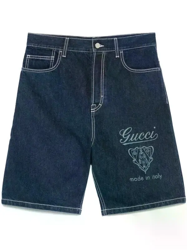 Gucci Lasered Denim Shorts