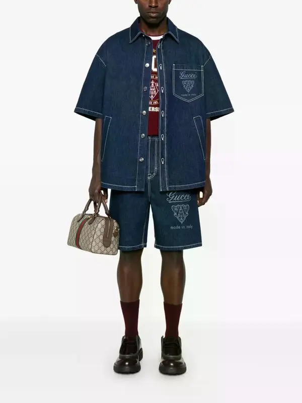 Gucci Lasered Denim Shorts