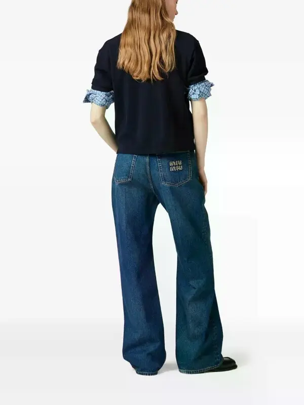 Miu Miu Logo-appliqué Jeans