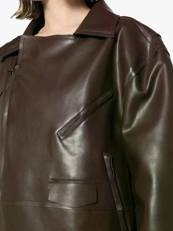 Norma Kamali Oversized Zip-up Biker Jacket