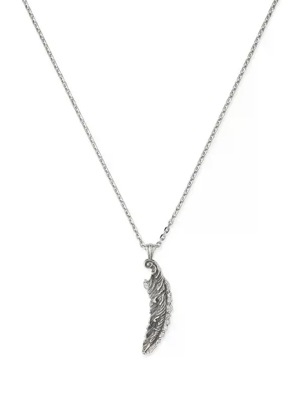 Emanuele Bicocchi Piuma Pendant Necklace - Silver