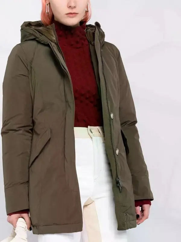 Woolrich Logo-patch Hooded Down Padded Coat