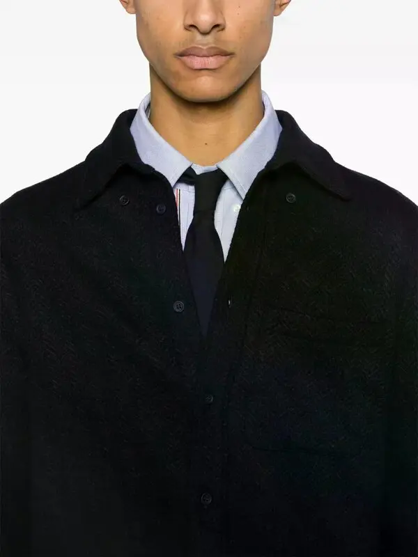 Thom Browne Herringbone Cotton Overshirt