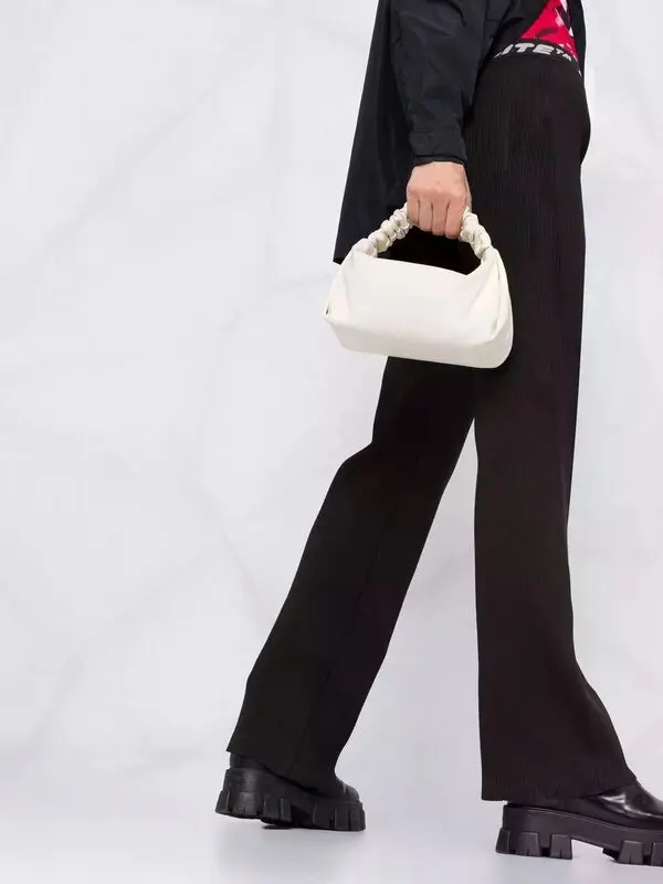 Off-White Logo-tape Ribbed-knit Trousers