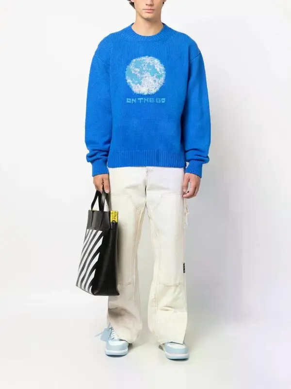Off-White Intarsia-knit Wool-blend Jumper