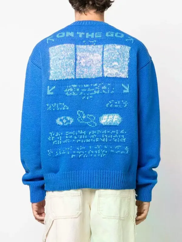 Off-White Intarsia-knit Wool-blend Jumper