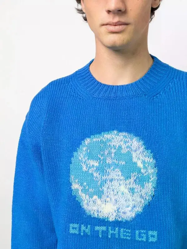 Off-White Intarsia-knit Wool-blend Jumper