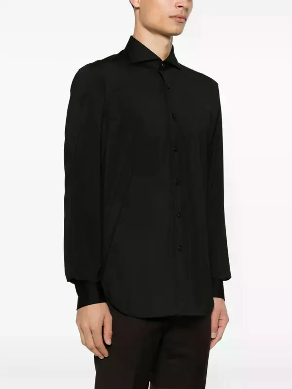 XACUS Spread-collar Shirt - Black