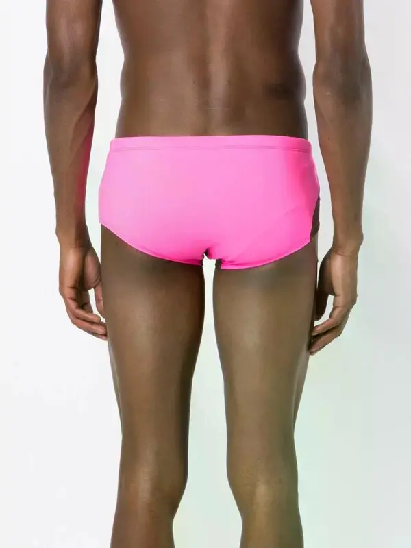 AMIR SLAMA Panelled Swim Trunks - Brown