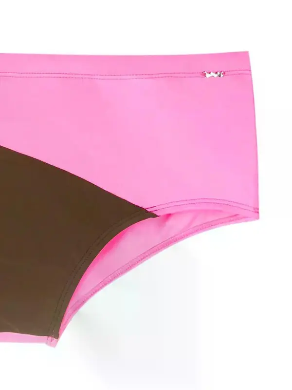 AMIR SLAMA Panelled Swim Trunks - Brown