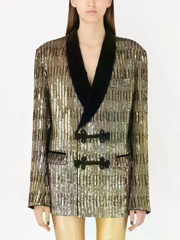 Dolce & Gabbana Sequin-embellished Jacket With Shawl Lapels