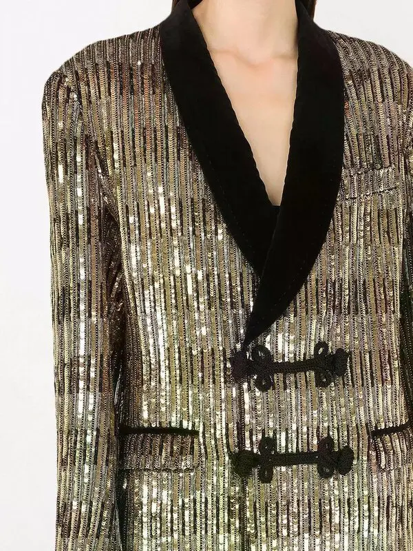 Dolce & Gabbana Sequin-embellished Jacket With Shawl Lapels