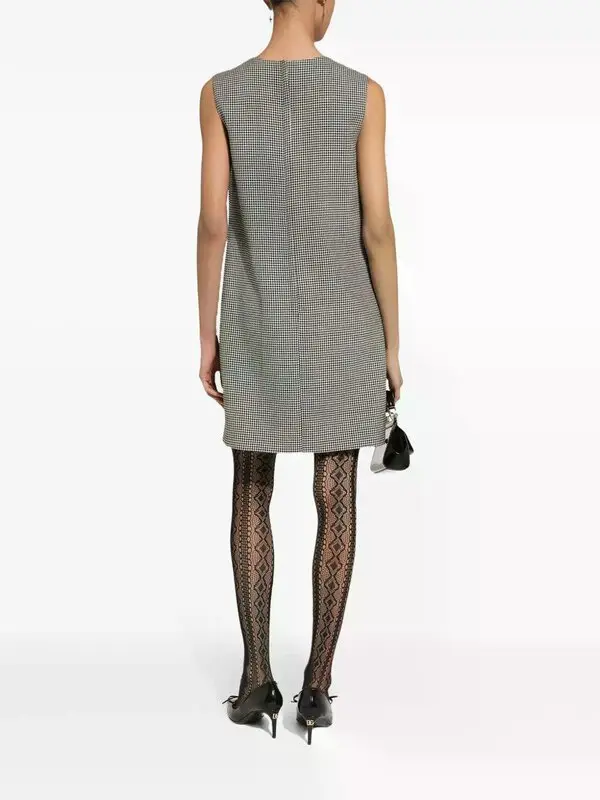 Dolce & Gabbana Houndstooth Virgin Wool Dress