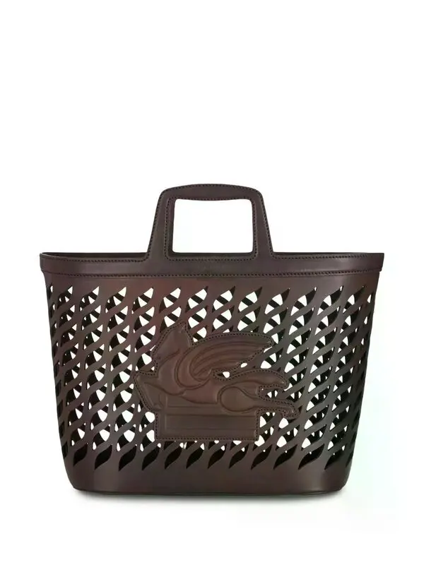 Etro Pegaso-motif Laser-cut Tote