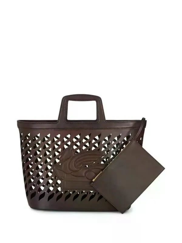 Etro Pegaso-motif Laser-cut Tote