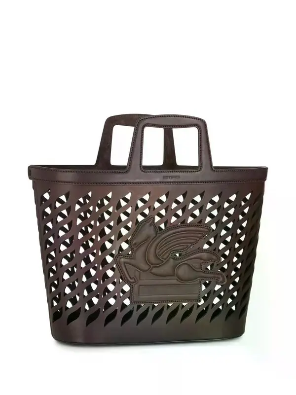 Etro Pegaso-motif Laser-cut Tote