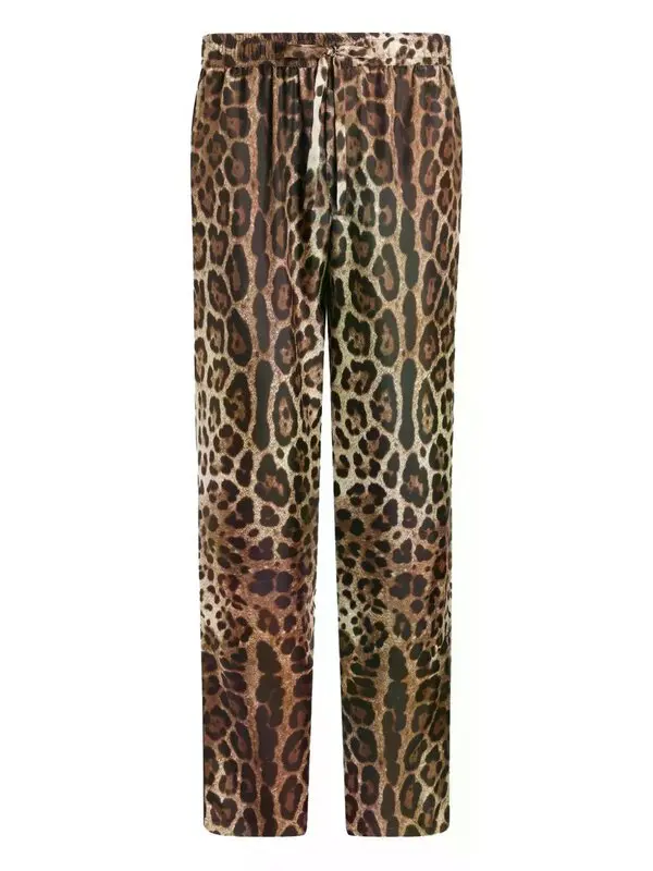 Dolce & Gabbana Leopard-print Lounge Pants - Brown