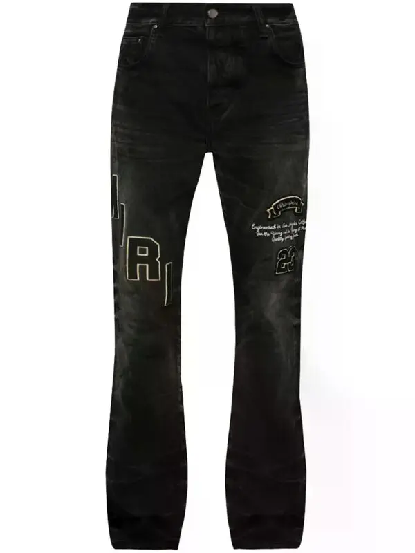 Amiri Logo-patch Distressed Jeans