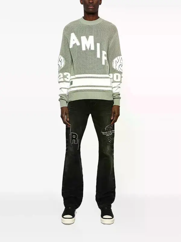 Amiri Logo-patch Distressed Jeans
