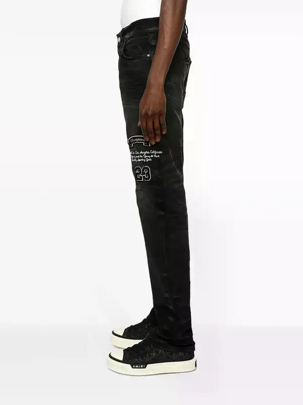 Amiri Logo-patch Distressed Jeans
