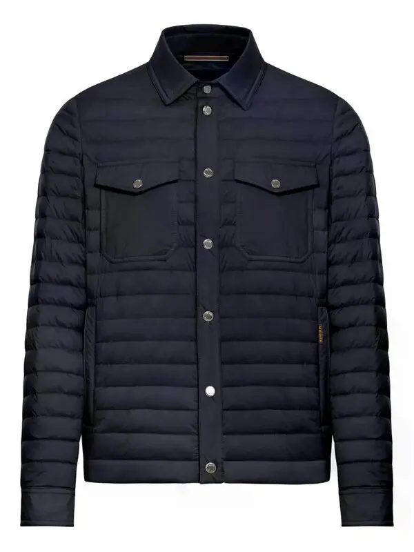 MOORER Quilted Padded Jacket - Blue
