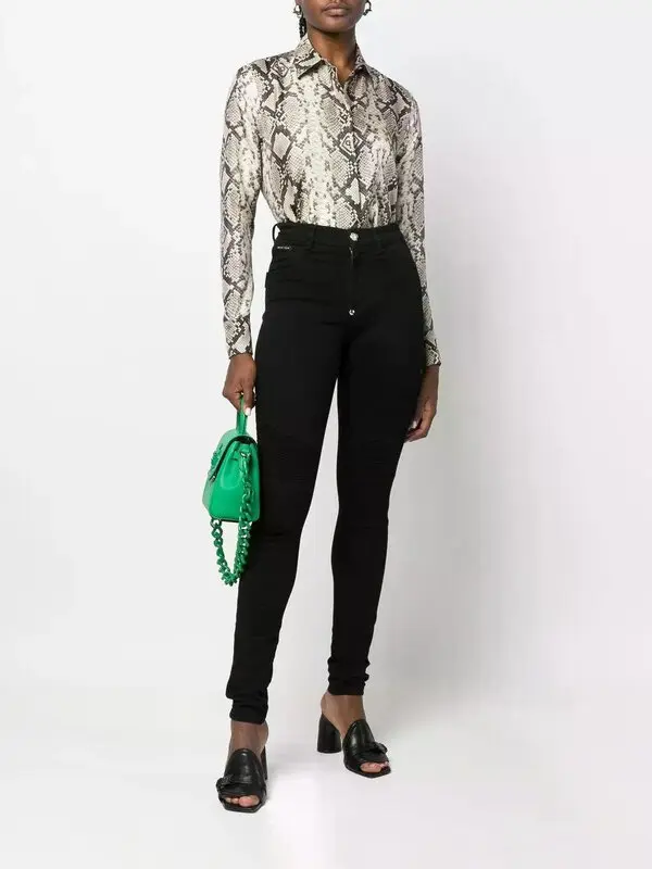 Philipp Plein Snakeskin-print Button-down Shirt