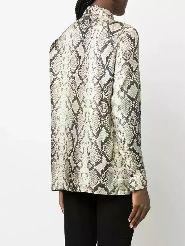 Philipp Plein Snakeskin-print Button-down Shirt